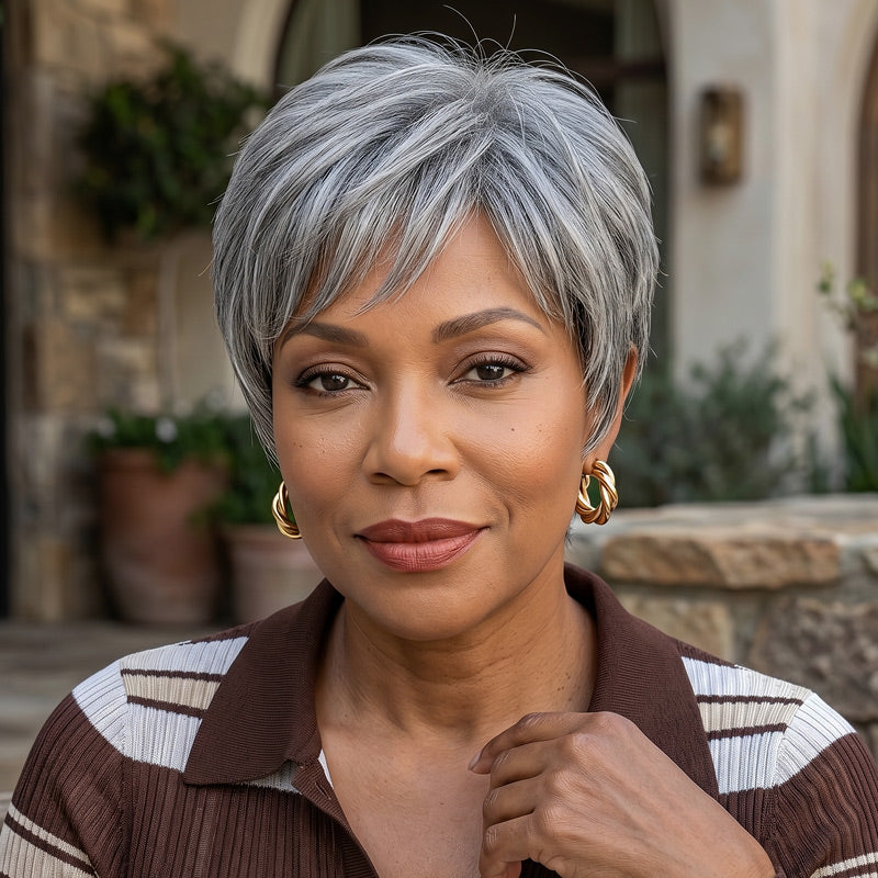 Short Senior Wigs – 100% Human Hair, Natural & Comfortable Styles ...
